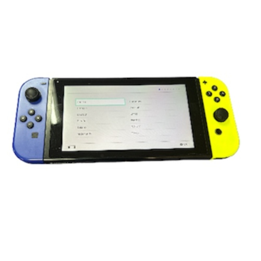 Switch Blue and Yellow joycons Damage on top of switch - Own4Less